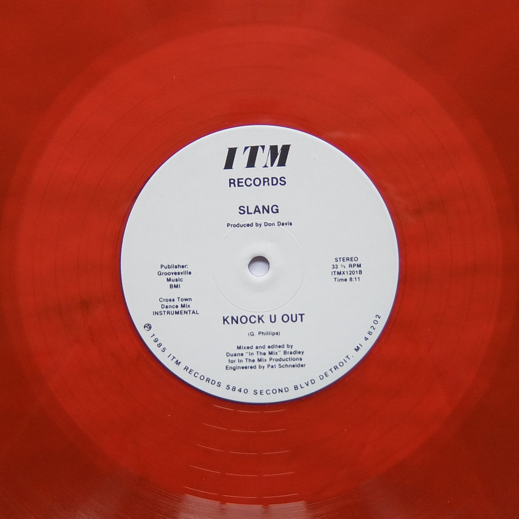 SLANG "Knock U Out" 1985 DETROIT GRAIL BOOGIE FUNK REISSUE 12" RED VIN ...