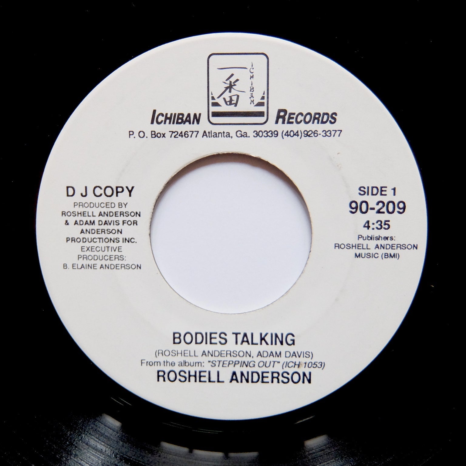ROSHELL ANDERSON "Bodies Talking" RARE MODERN SOUL BOOGIE PROMO 7" – Earcave