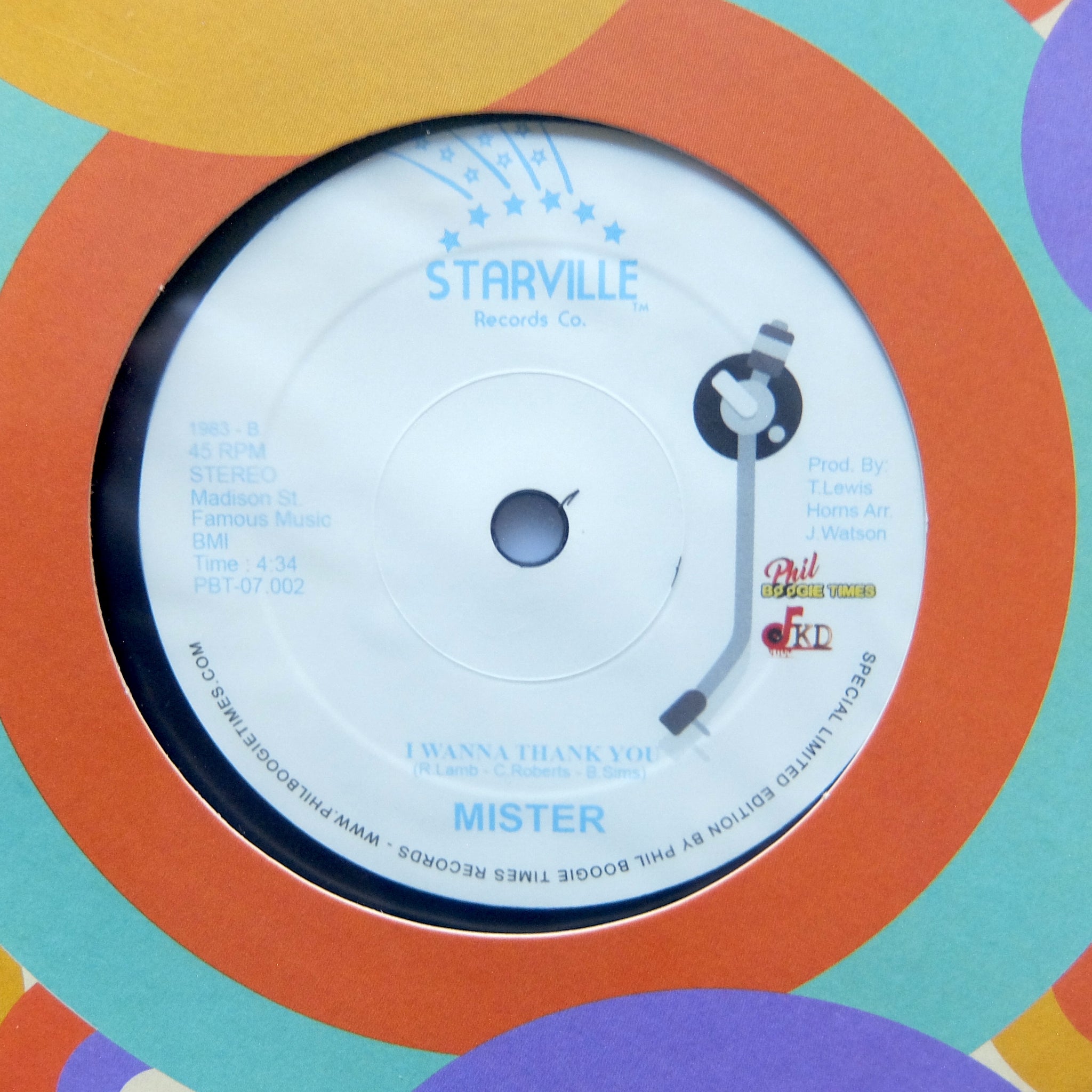 MISTER "I Want To Thank You" MODERN SOUL BOOGIE FUNK REISSUE 7" – Earcave