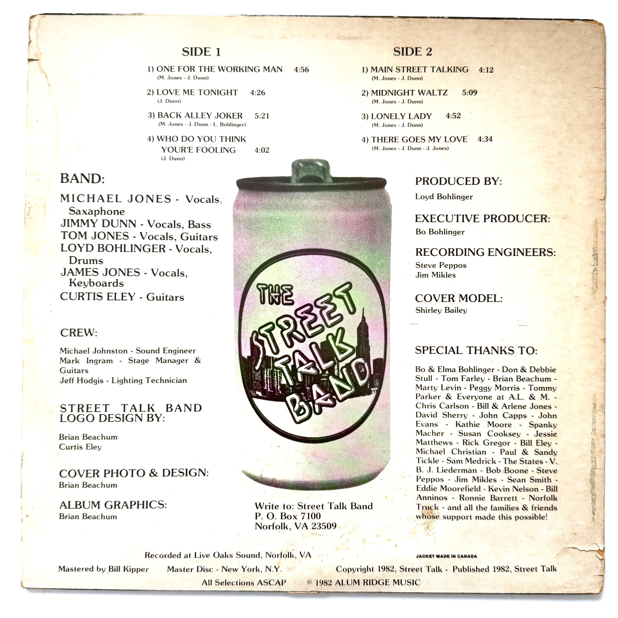 Street Talk Band ‎"One For The Working Man" PRIVATE PRESS AOR HARD ROC ...