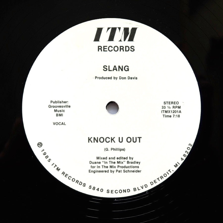 SLANG "Knock You Out" 1985 DETROIT GRAIL BOOGIE FUNK REISSUE 12" – Earcave