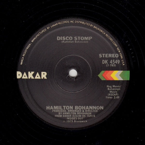 HAMILTON BOHANNON "Disco Stomp" DISCO FUNK REISSUE 12" – Earcave